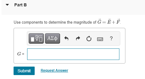 Use components to determine the magnitude of GPart | Chegg.com
