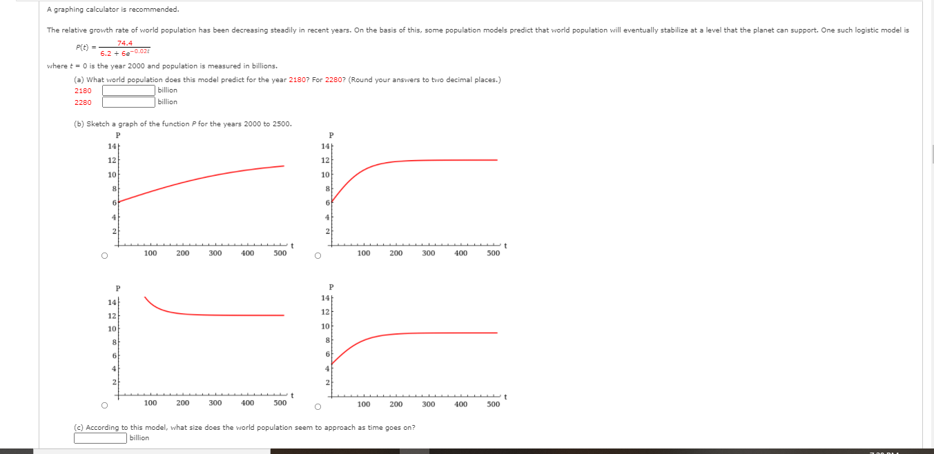 Solved A graphing calculator is recommended. The relative | Chegg.com