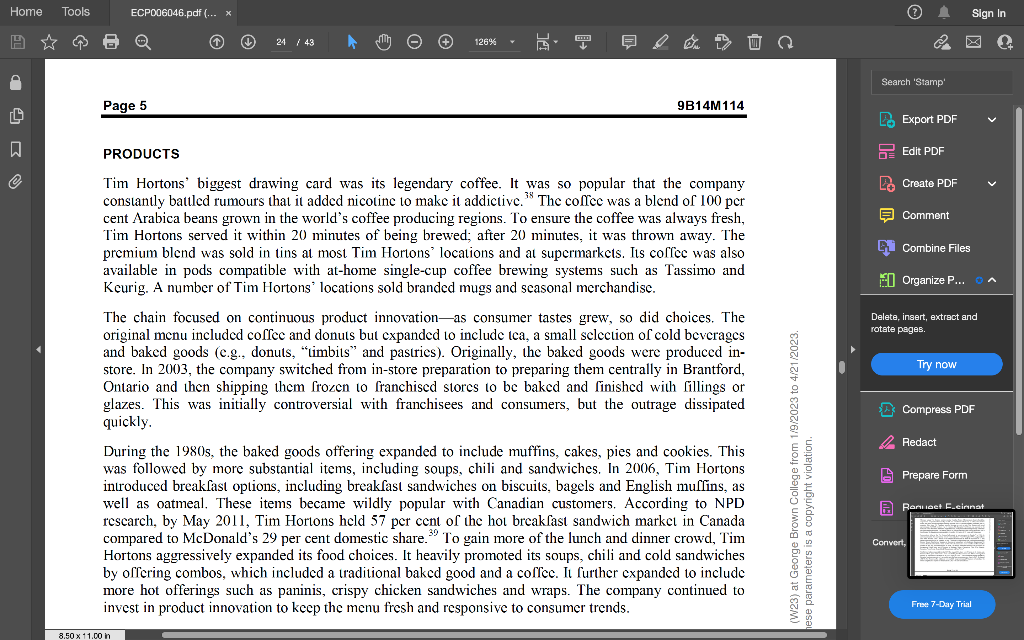 Solved You must use the Diamond-E Framework as the basis for | Chegg.com