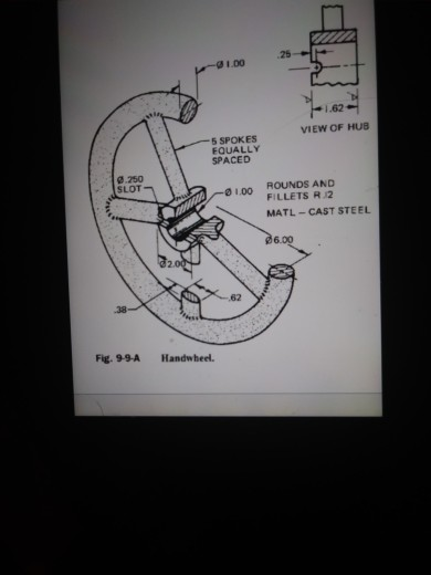 Solved I need help with a revolved section view of a hand | Chegg.com