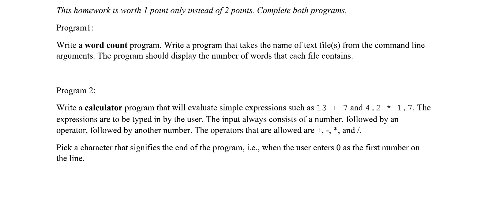 Solved This Homework Is Worth 1 Point Only Instead Of 2