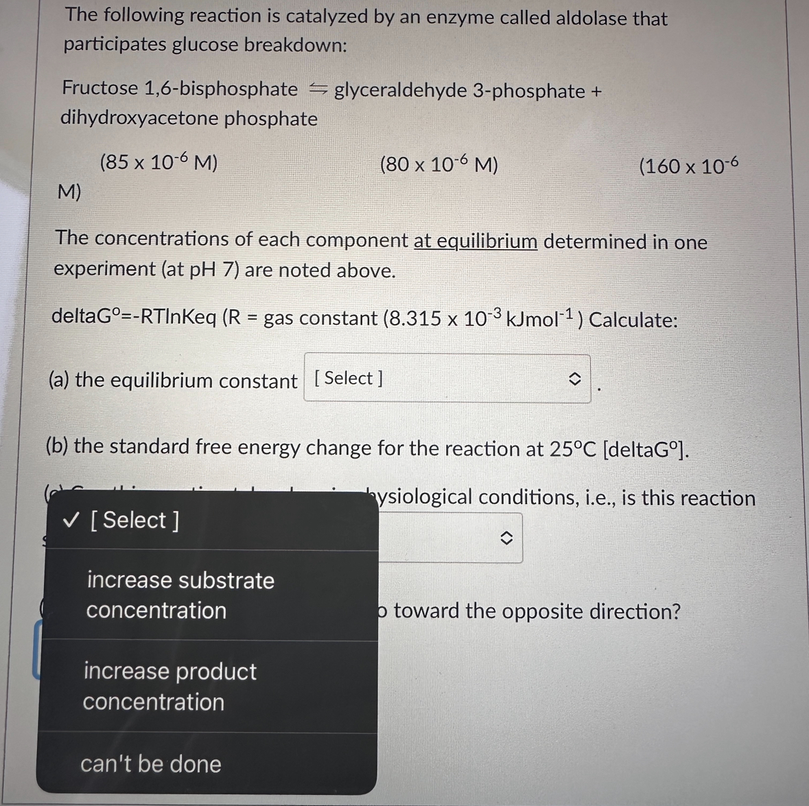 The following reaction is catalyzed by an enzyme | Chegg.com