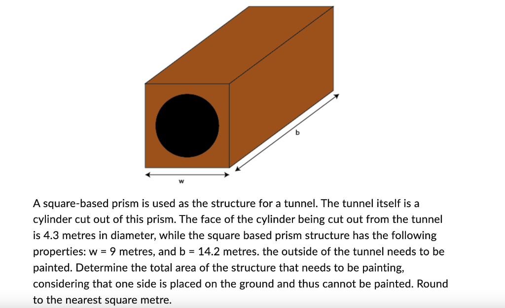 Solved A square-based prism is used as the structure for a | Chegg.com