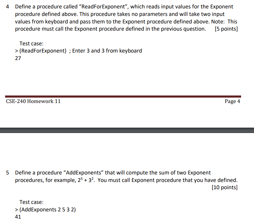 Solved ; 04: Please enter test values 3 and 3. It should | Chegg.com