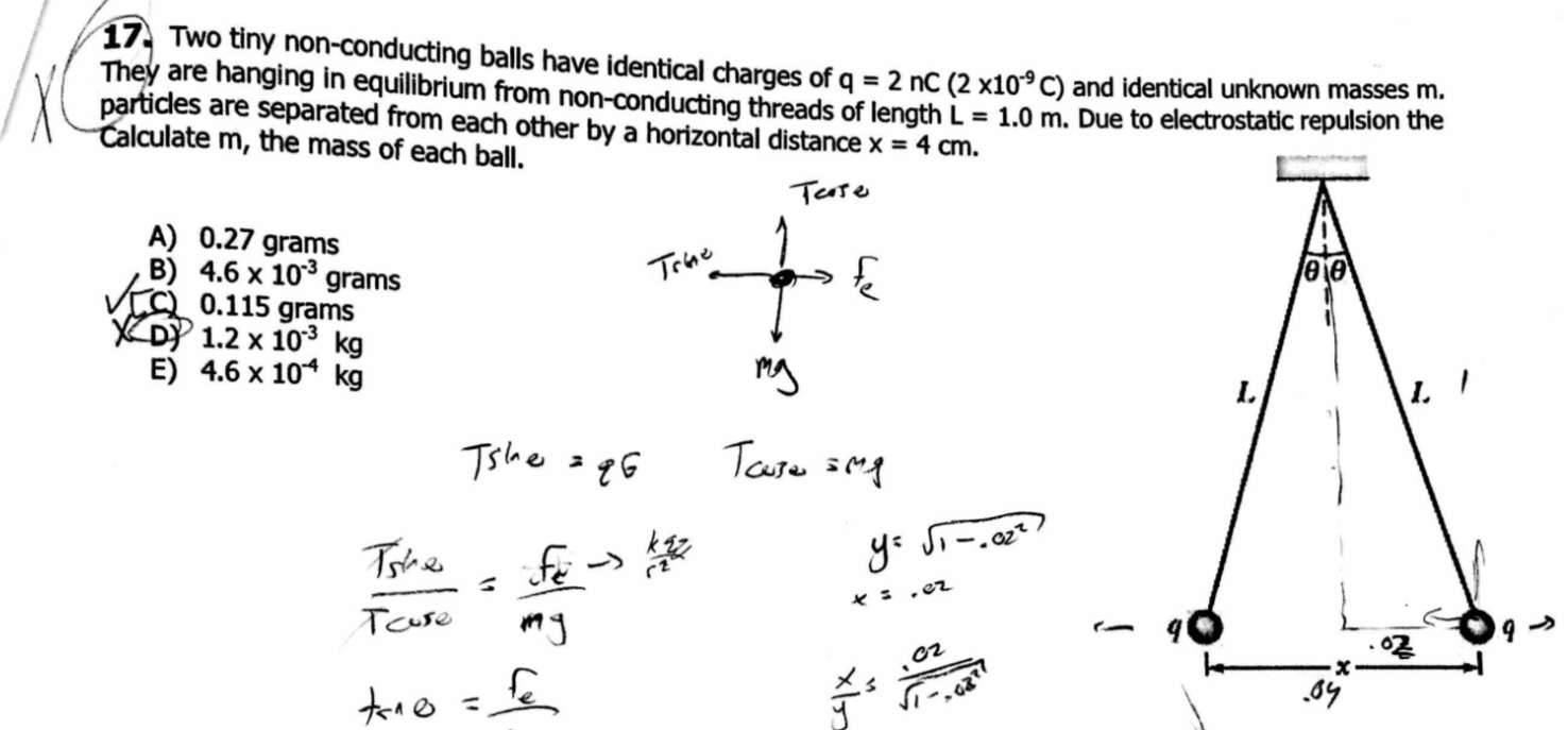 Solved Two tiny non-conducting balls have identical charges | Chegg.com