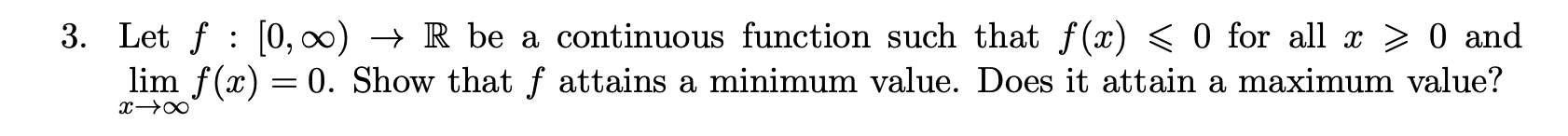 Solved Let f:[0,∞)→R be a continuous function such that | Chegg.com