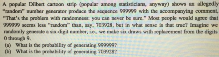 Solved A popular Dilbert cartoon strip (popular among | Chegg.com