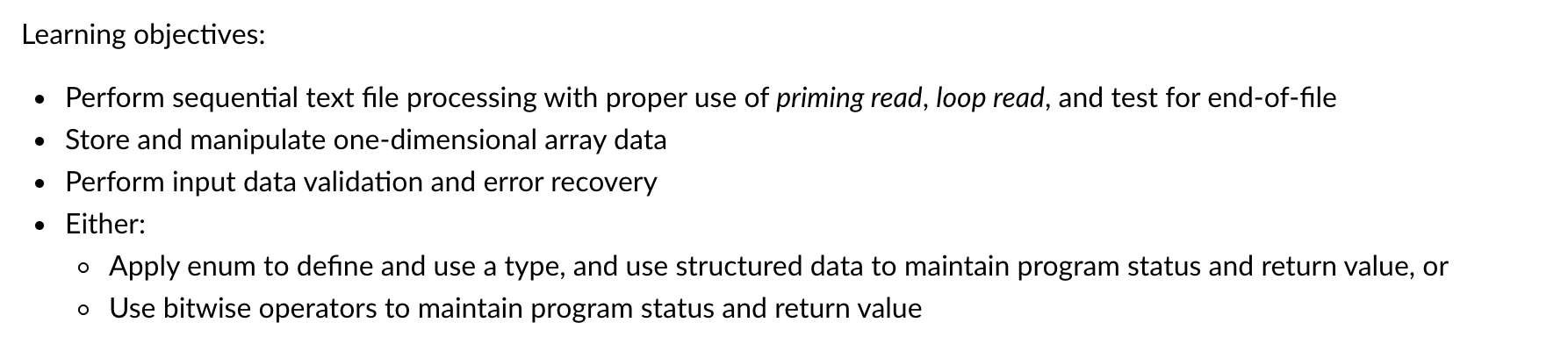 Learning objectives: • Perform sequential text file | Chegg.com