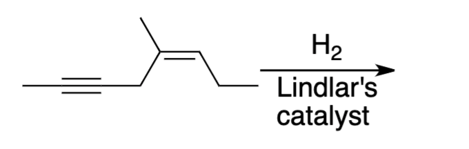 Solved H2 Lindlar's catalyst | Chegg.com