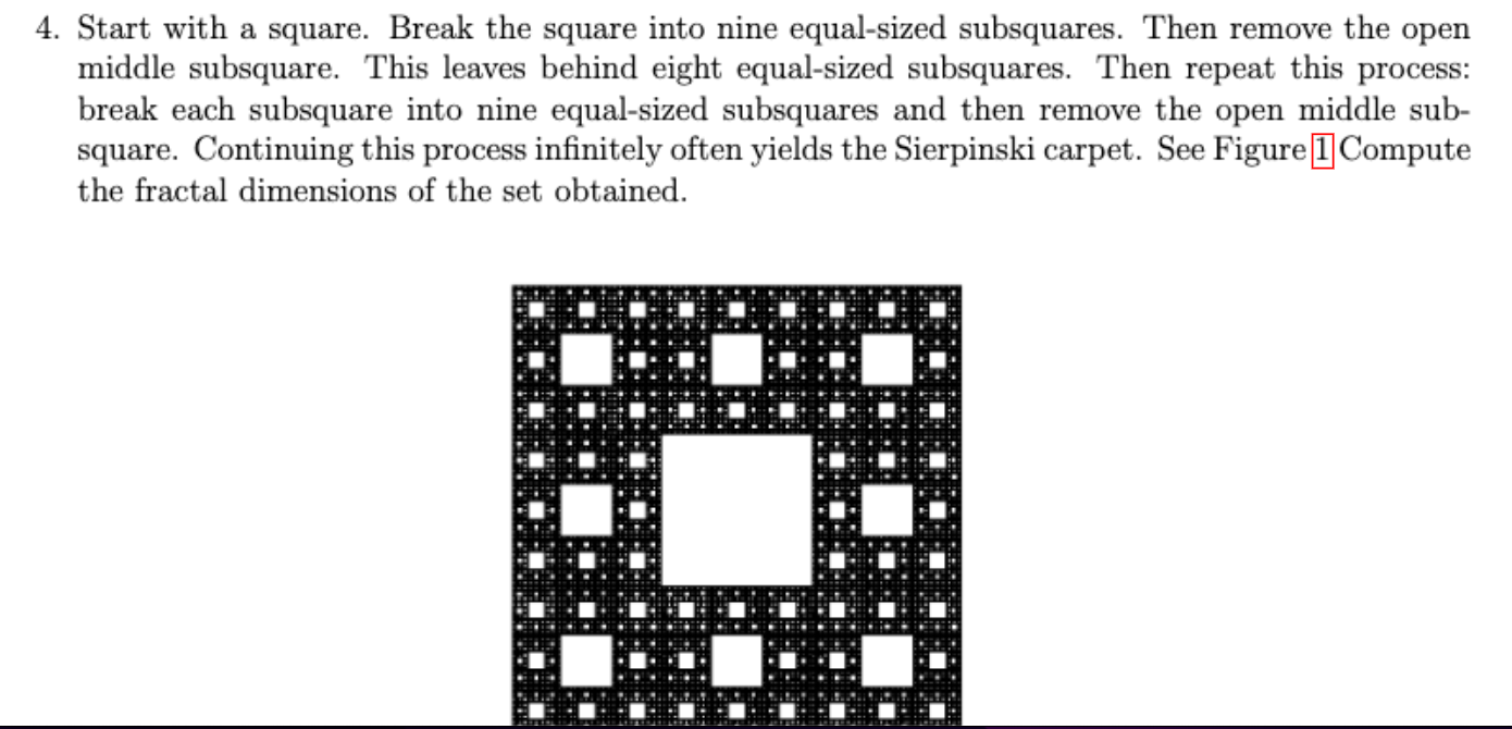 4. Start with a square. Break the square into nine | Chegg.com