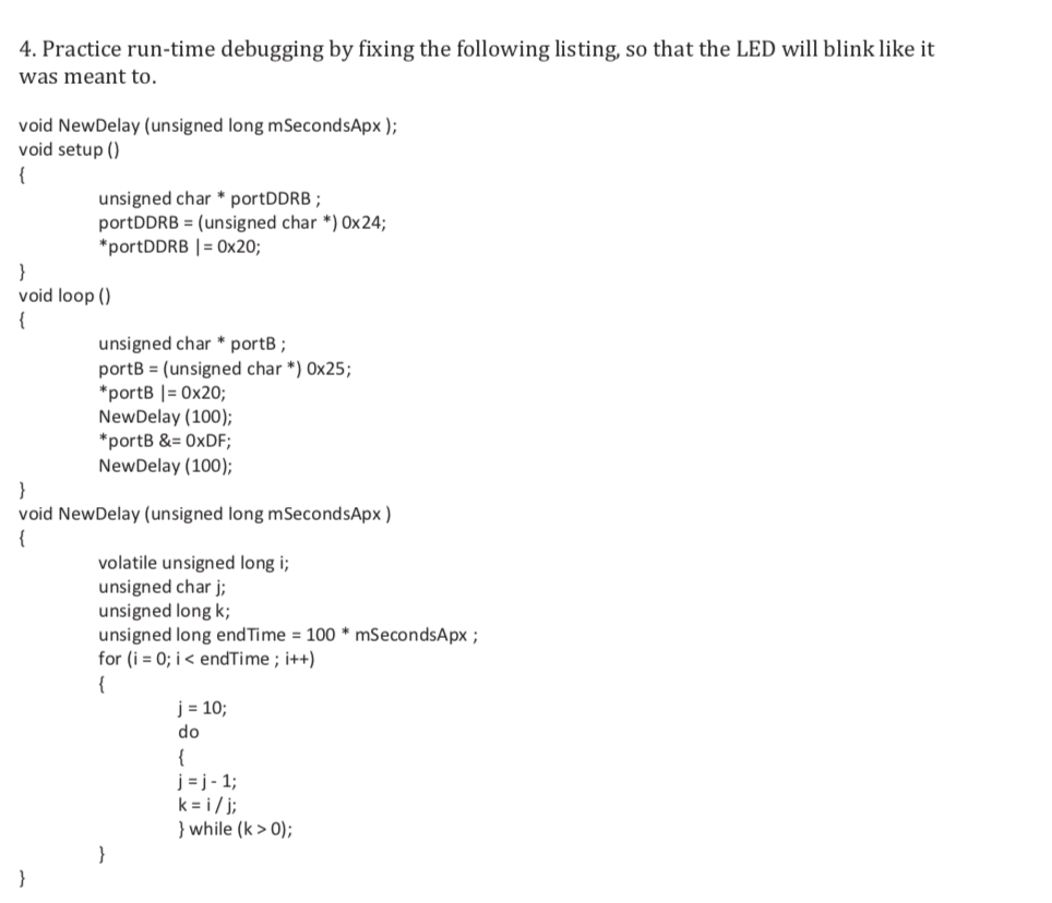 4. Practice run-time debugging by fixing the | Chegg.com