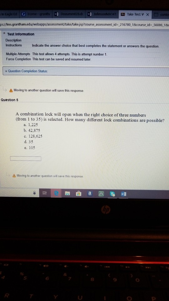Solved Test Information Description Instructions Indicate | Chegg.com