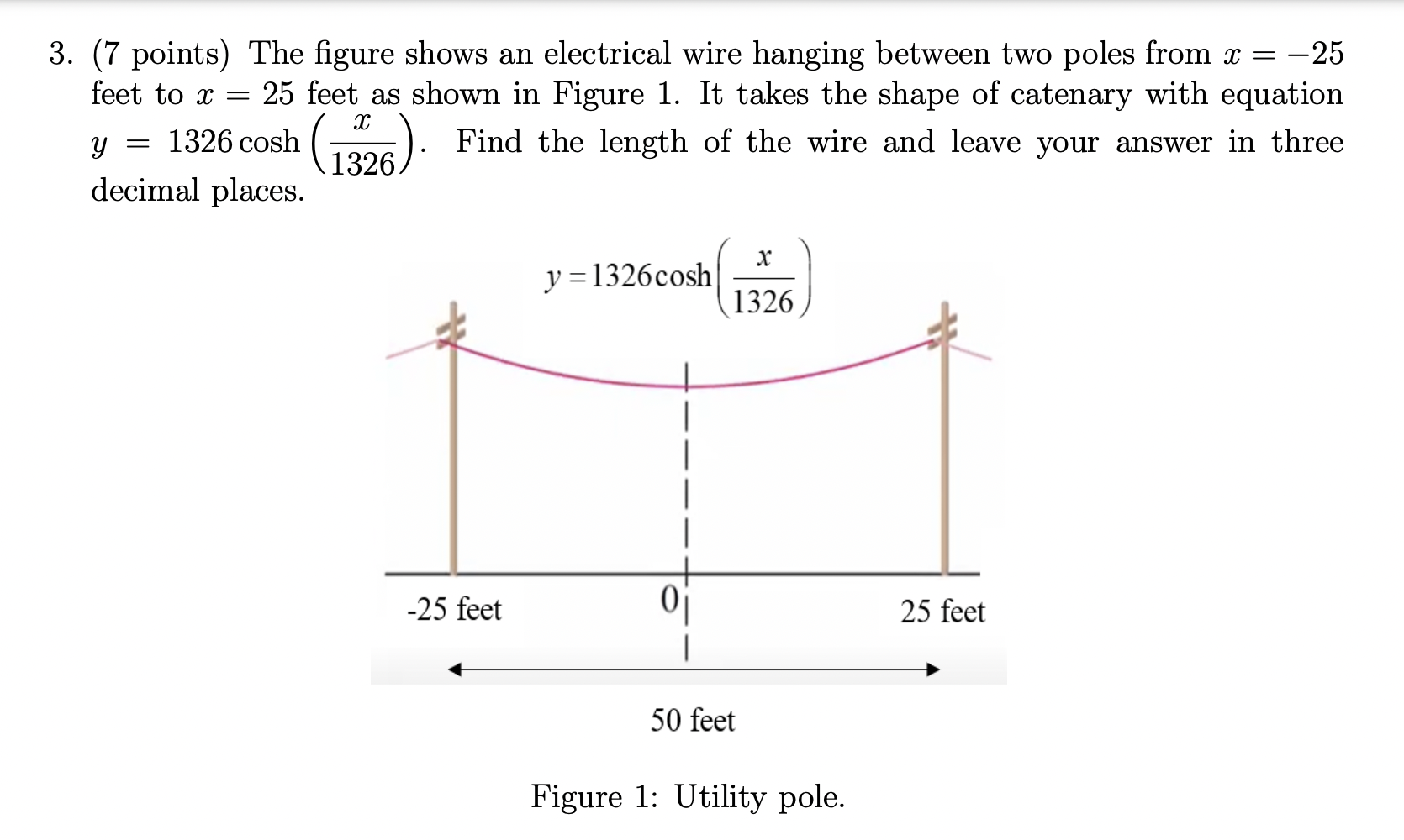 Solved = 3. (7 points) The figure shows an electrical wire | Chegg.com