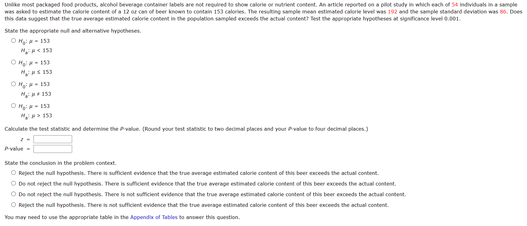 Solved State the appropriate null and alternative | Chegg.com