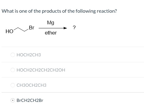 Solved What is one of the products of the following | Chegg.com