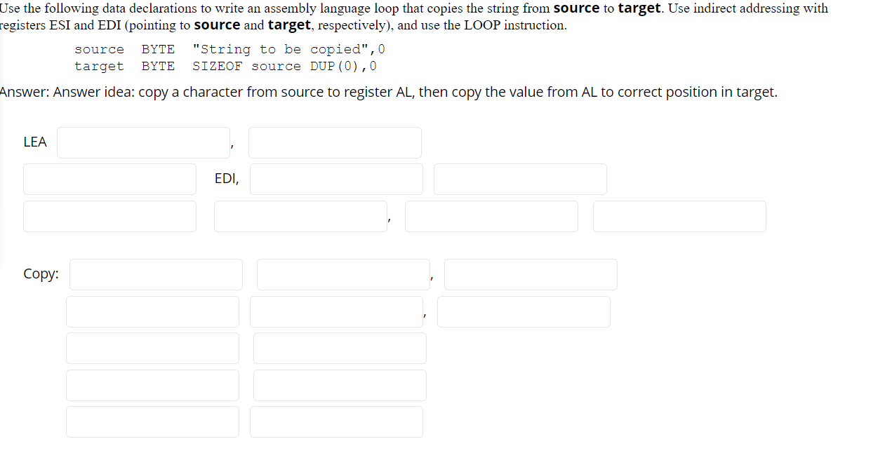 Solved Use the following data declarations to write an | Chegg.com