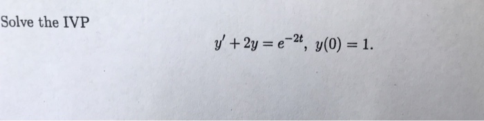 Solved Solve the IVP | Chegg.com