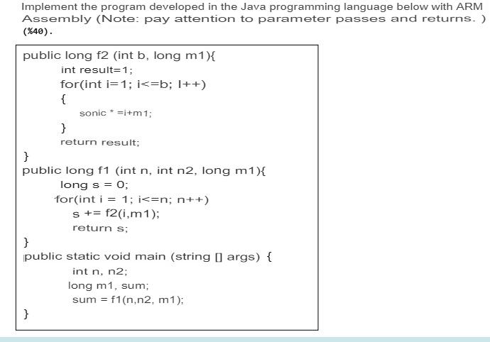 Solved Implement the program developed in the Java | Chegg.com