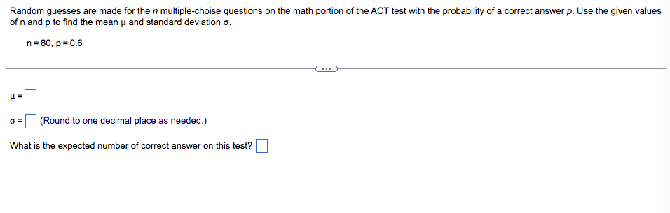 Solved Random guesses are made for the n multiple-choise | Chegg.com