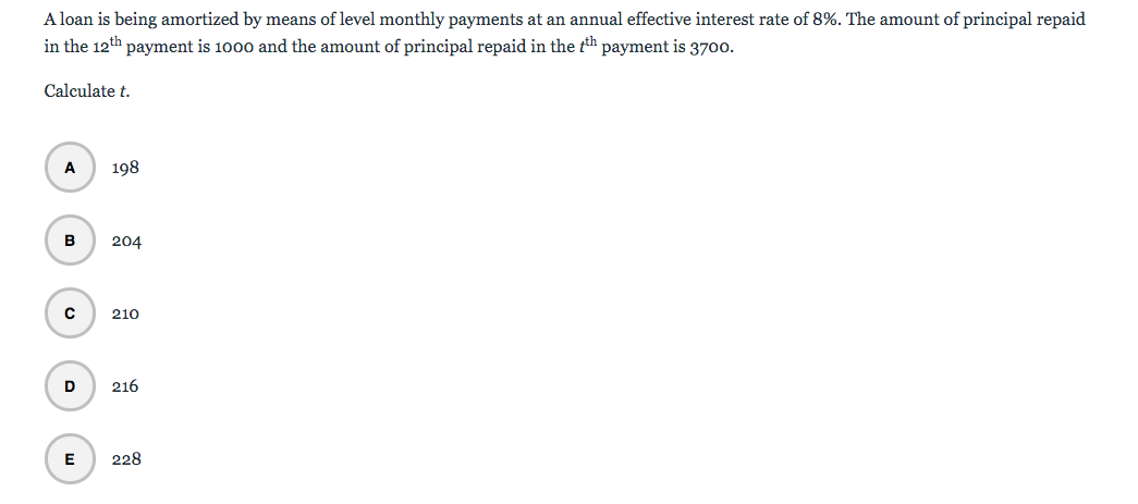 Solved A loan is being amortized by means of level monthly | Chegg.com