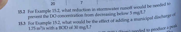 ExAMPLE 15.2 Streeter-Phelps Oxygen Sag Equation | Chegg.com