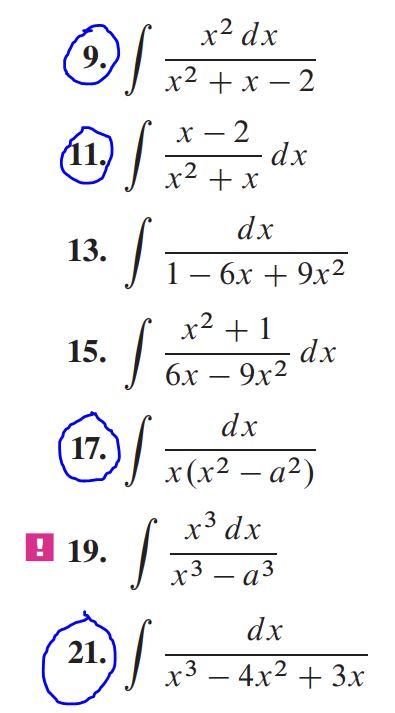 Solved CALCULUS - INTEGRATION OF RATIONAL FUNCTIONS: Can | Chegg.com