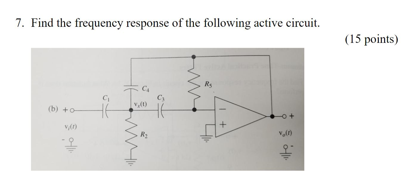Solved 7. Find the frequency response of the following | Chegg.com
