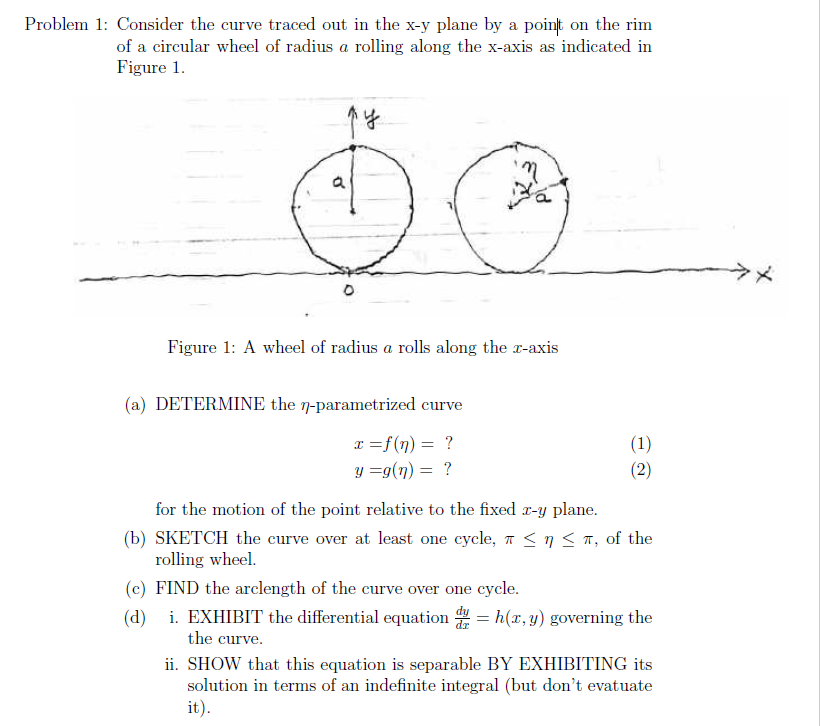Solved Problem 1: Consider the curve traced out in the x-y | Chegg.com