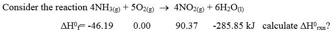Solved Consider the reaction 4NH3(g) + 5O2(g) → 4NO2(g) + | Chegg.com