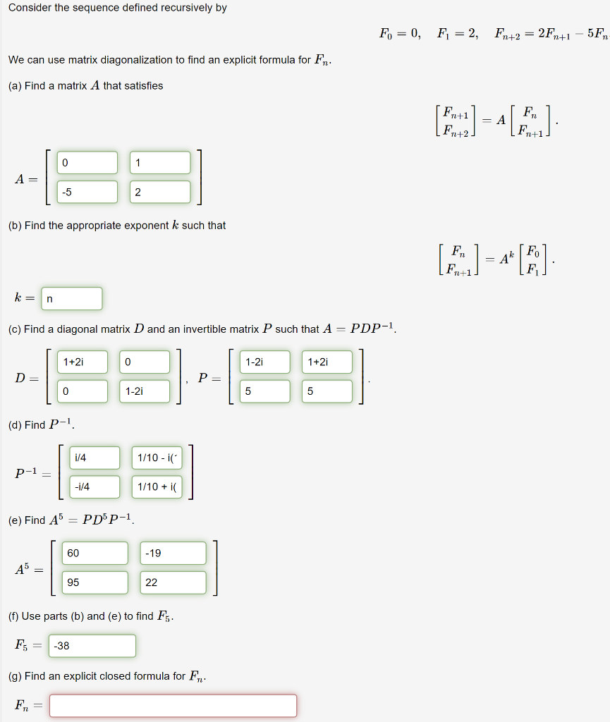 Solved Consider the sequence defined recursively by Fo = 0, | Chegg.com