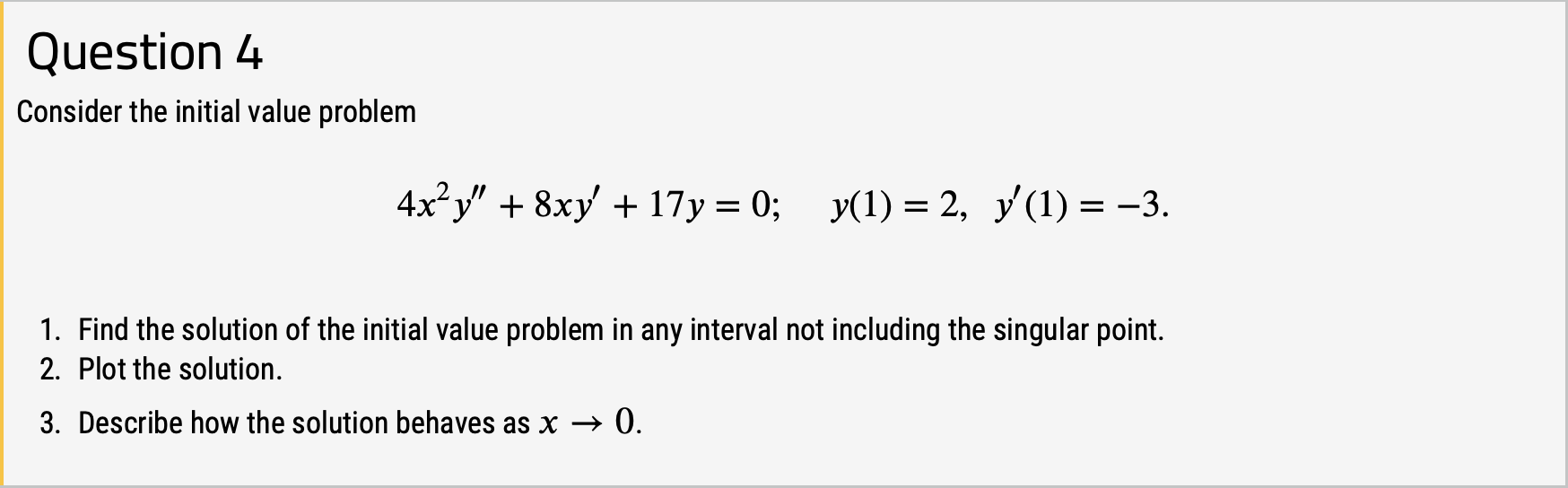 Consider the initial value problem | Chegg.com