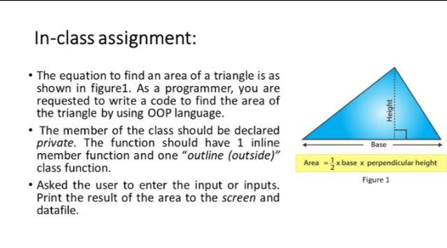 Solved In-class assignment: Height • The equation to find an | Chegg.com