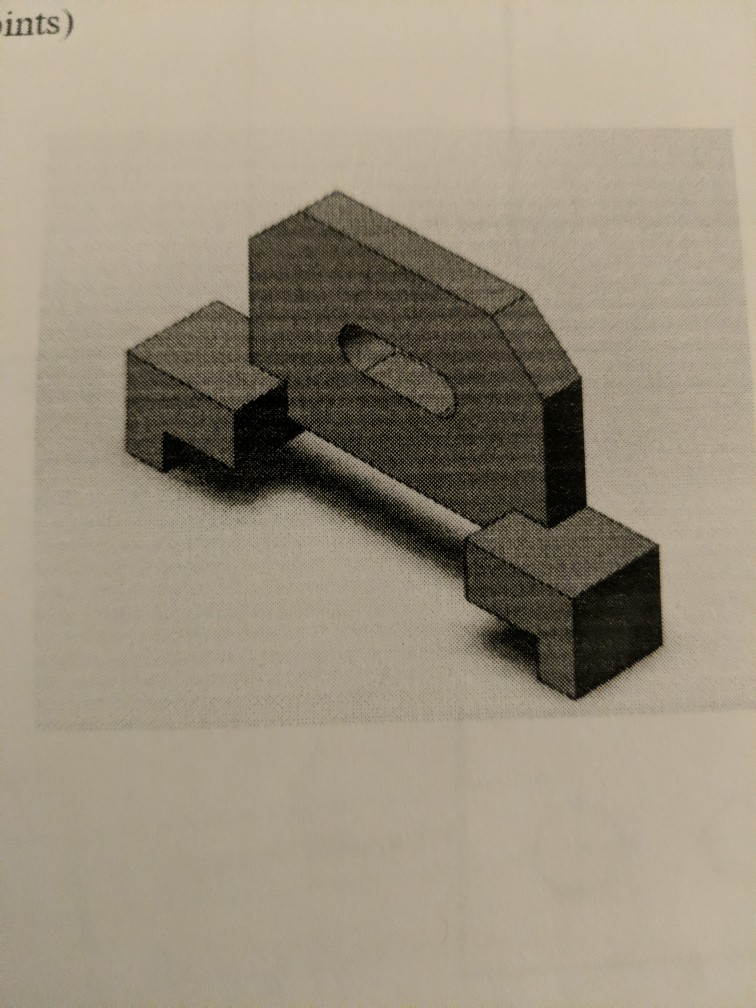 Solved draw the top, front, right view according to the | Chegg.com