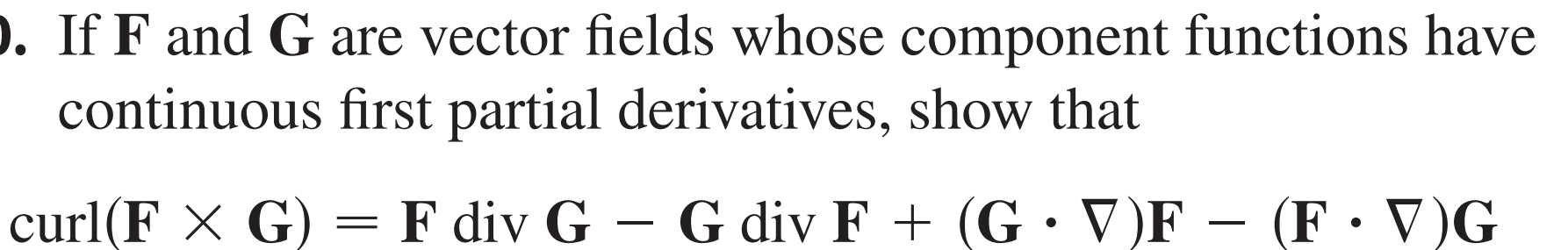 Solved If F ﻿and G ﻿are vector fields whose component | Chegg.com