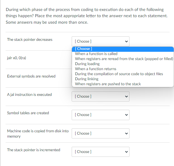 Solved During which phase of the process from coding to | Chegg.com