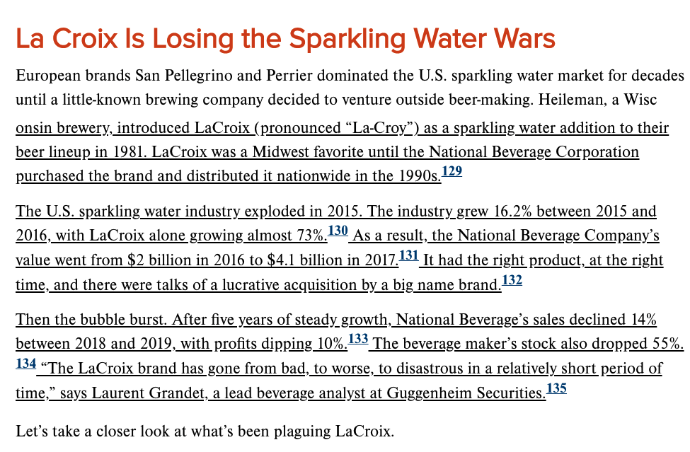 Solved Read the case: "La Croix is Losing the Sparkling | Chegg.com