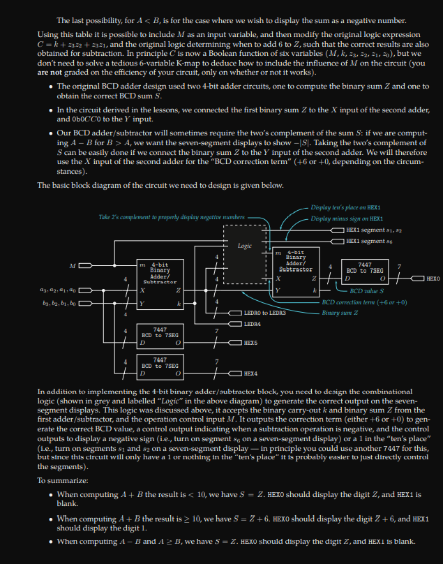 In this lab you need to design and implement a BCD | Chegg.com
