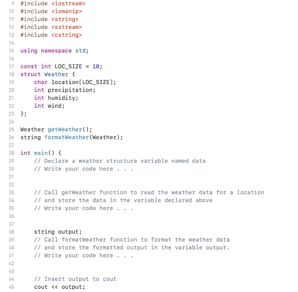 Solved Complete the program from the template to scan a line | Chegg.com