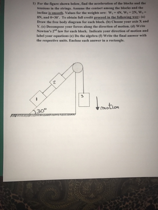 Solved For the figure shown below, find the acceleration of | Chegg.com