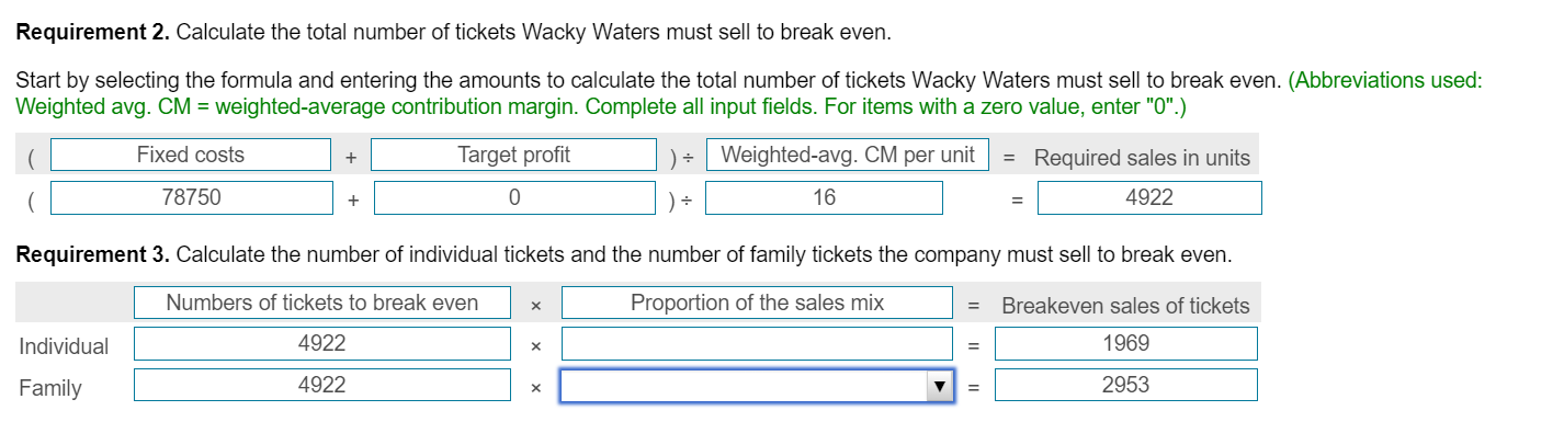Requirement 2. Calculate the total number of tickets | Chegg.com