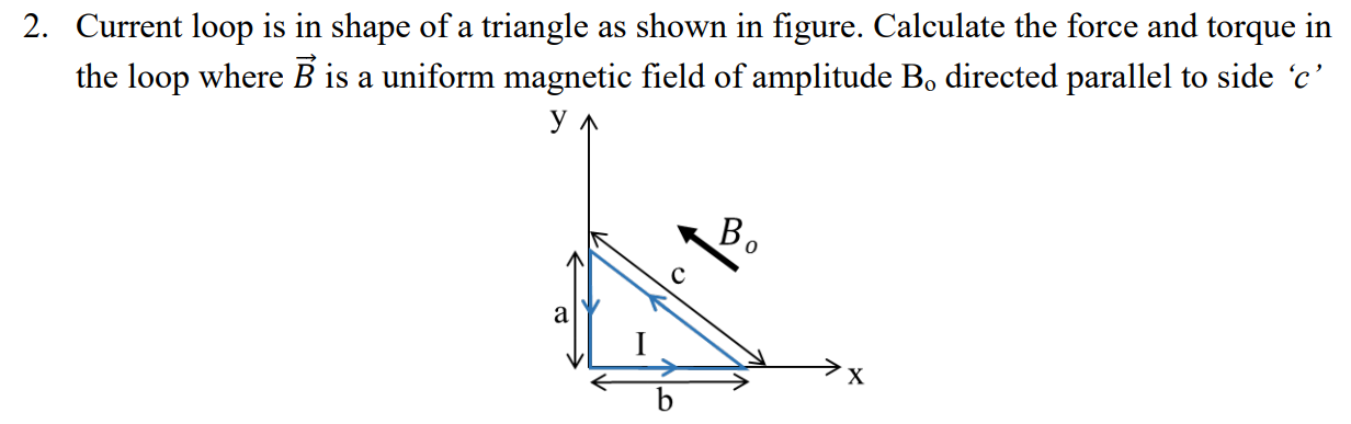 Solved 2. the Tent where is a puriform 2. Current loop is in | Chegg.com