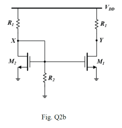 Solved b) Based on the circuit in Fig. Q2b, plot Vy and Vy | Chegg.com
