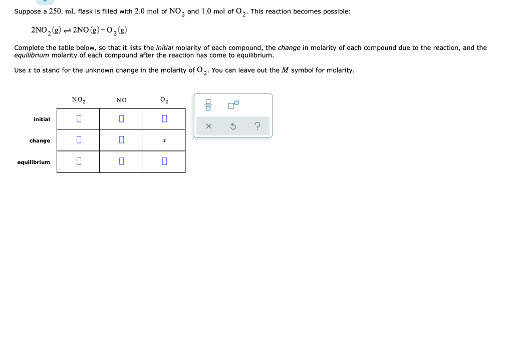 Solved Suppose A 250 Ml Flask Is Filled With 2 0 Mol Of No