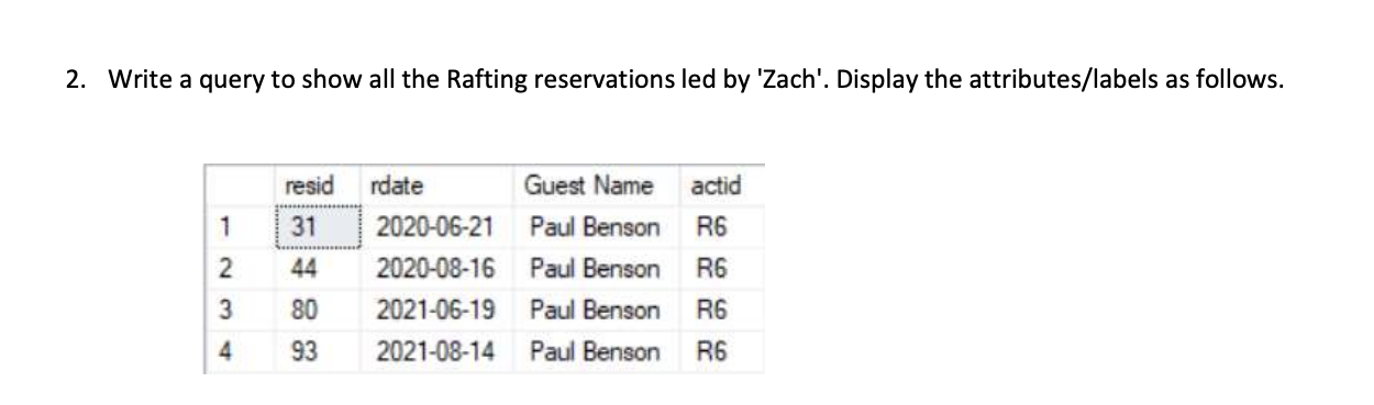 Solved Please write correct query and ensure matches | Chegg.com