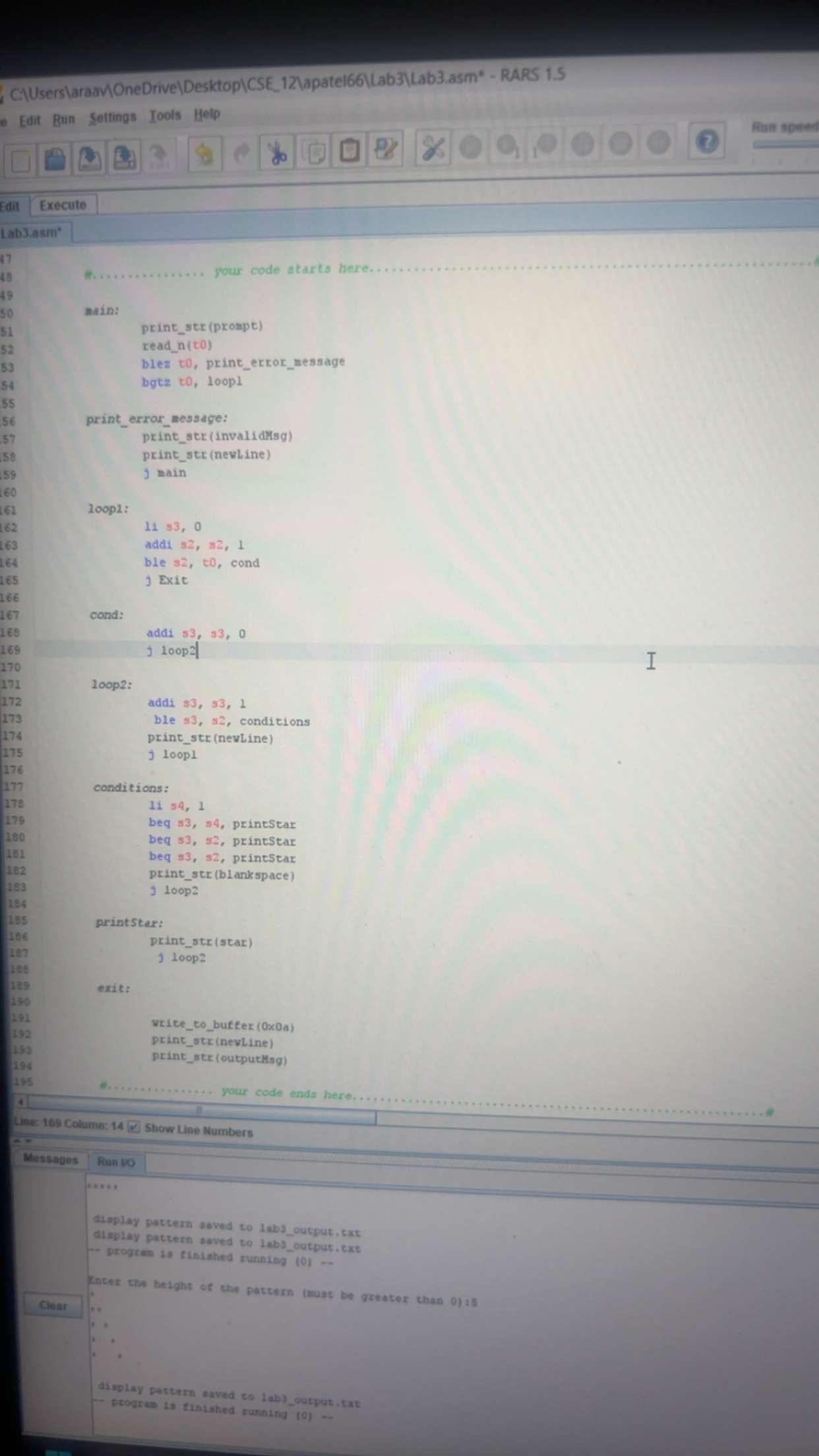 Solved What do I need to change in my code to make the | Chegg.com
