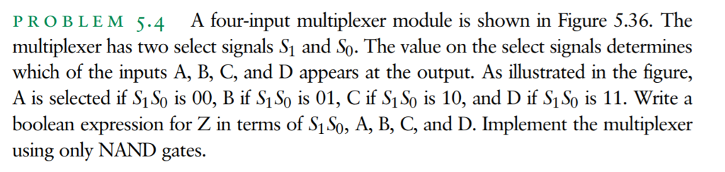 Solved A four-input multiplexer module is shown in Figure | Chegg.com