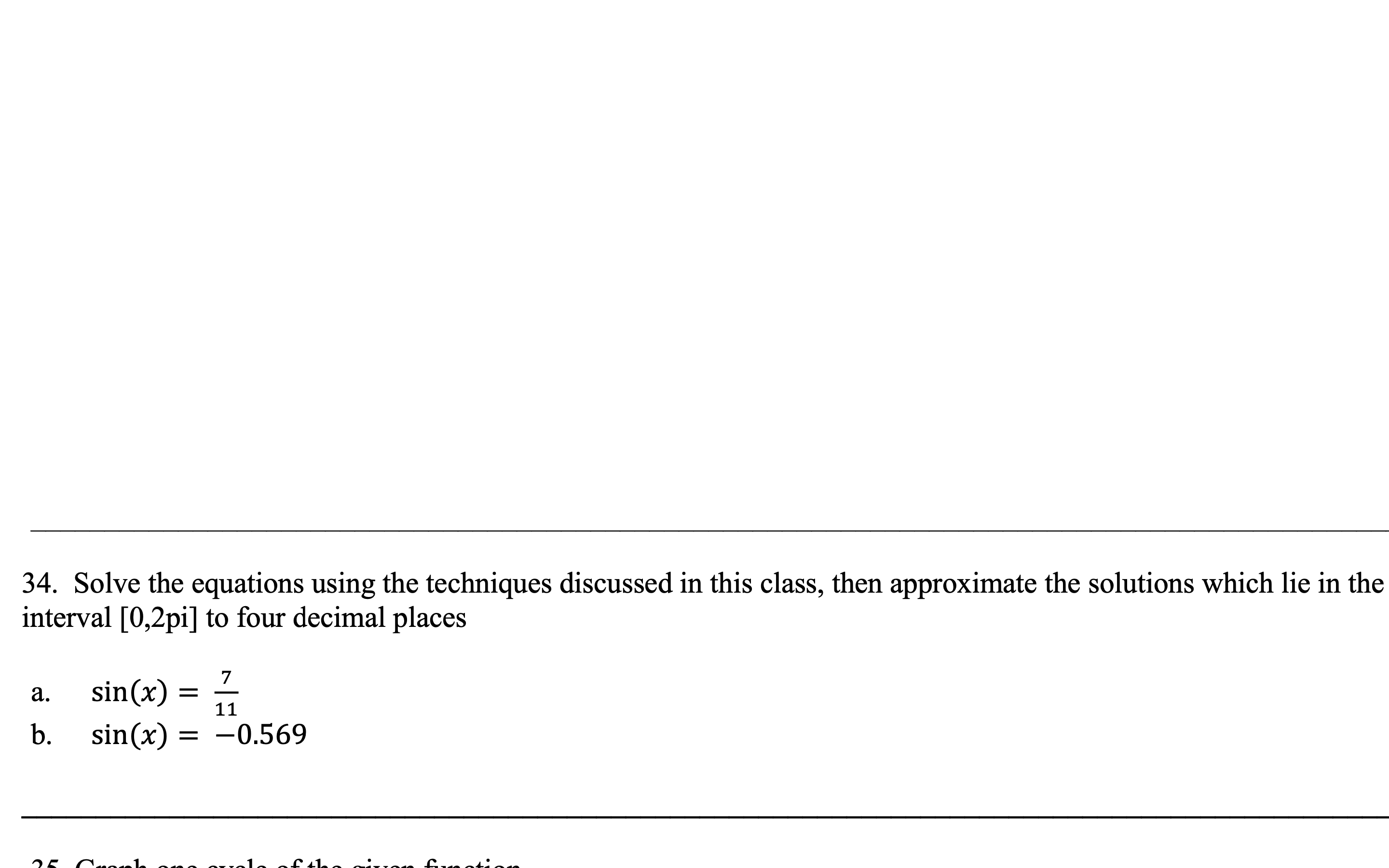 Solved Solve the equations using the techniques discussed in | Chegg.com