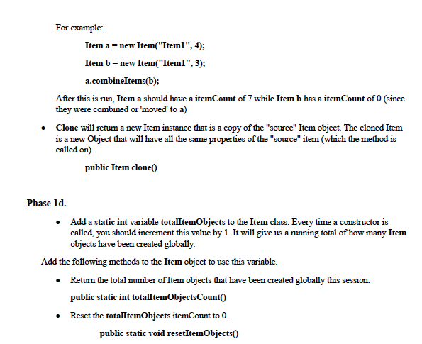 Solved Phase 1a: Basic Objects Create the following Object | Chegg.com