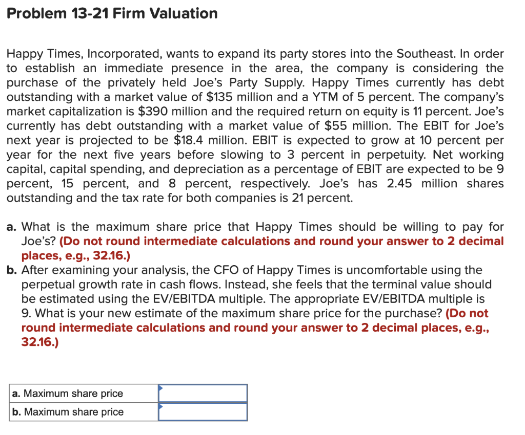 Solved Happy Times, Incorporated, wants to expand its party | Chegg.com