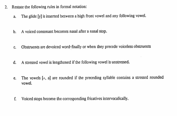 2. Restate the following rules in formal notation: a. | Chegg.com